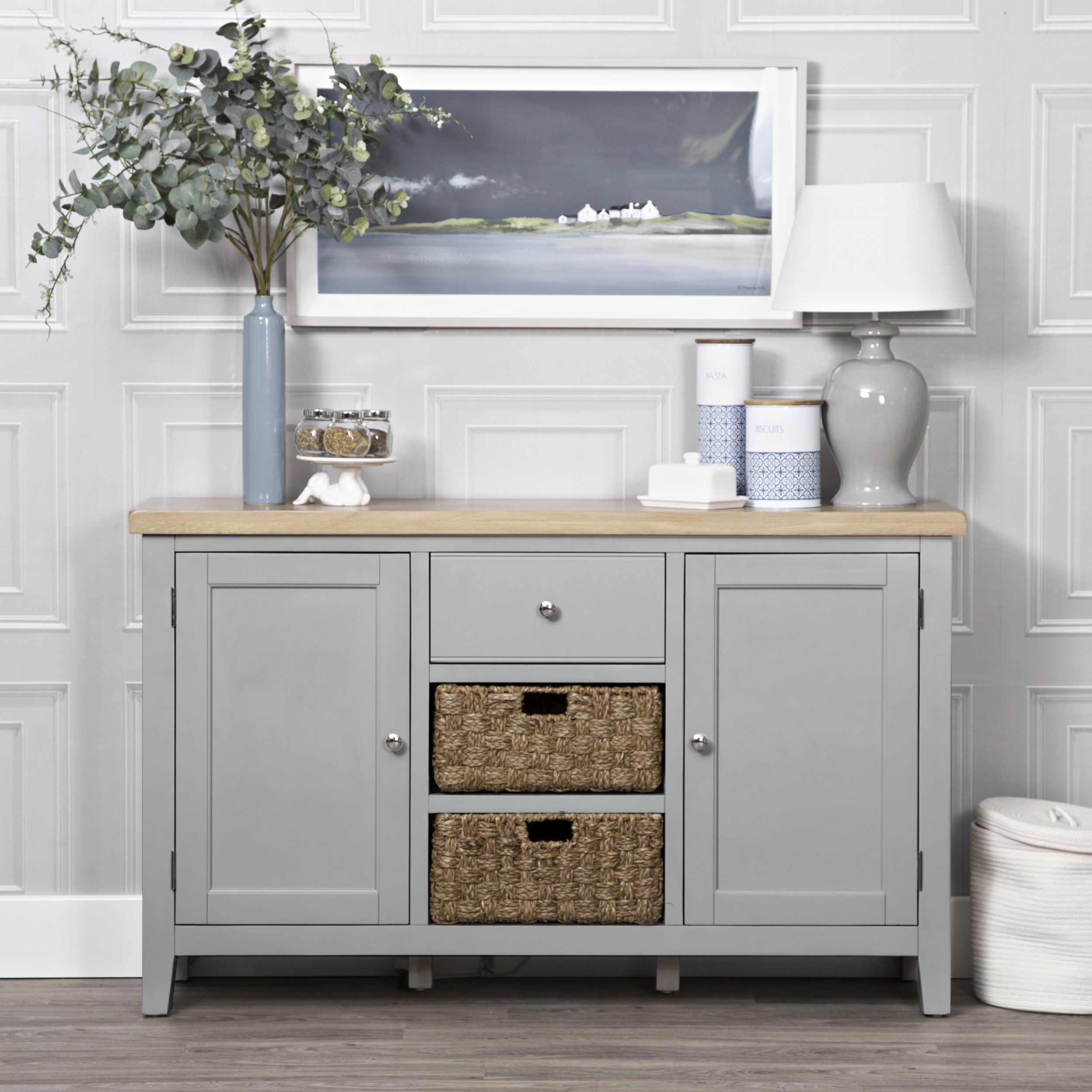 Eton Large Sideboard Grey The Clearance Zone